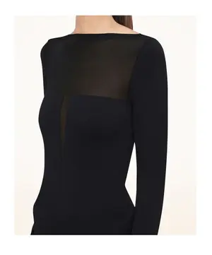 Wolford Sheer Panel Midi Dress