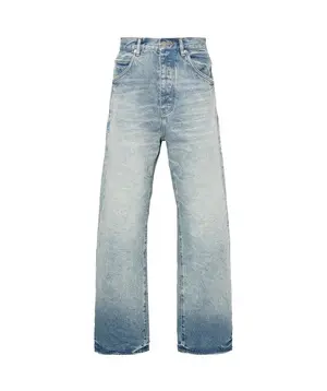 PURPLE BRAND Logo-patch Jeans - Medium Blue