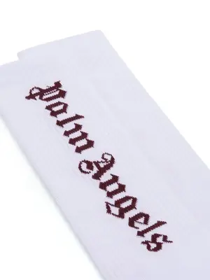 Palm Angels Logo Intarsia Socks