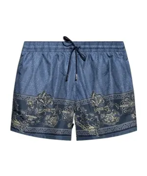 Etro Floral Printed Swim Shorts - Blue