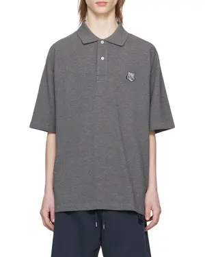 Maison Kitsuné Bold Fox Head Patch Oversized Polo Shirt