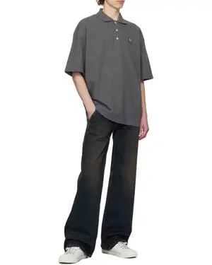 Maison Kitsuné Bold Fox Head Patch Oversized Polo Shirt