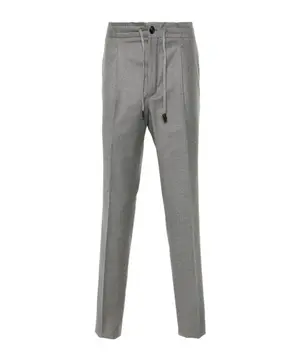 Incotex Drawstring Felted Trousers - Gray
