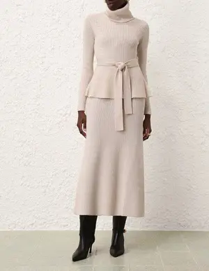 Zimmermann Illustration Paneled Rib Skirt