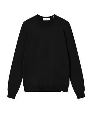 LES DEUX Long-sleeved Wool Sweater - Black