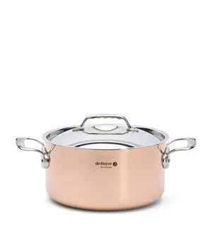 DE BUYER Copper Prima Matera Stewpan And Lid