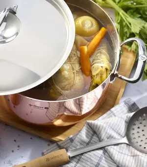 DE BUYER Copper Prima Matera Stewpan And Lid
