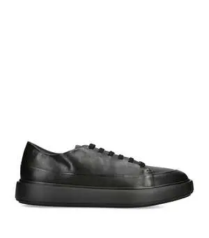 Officine Creative Leather Release Sneakers - Black