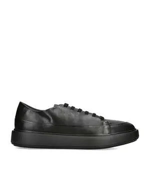 Officine Creative Leather Release Sneakers - Black