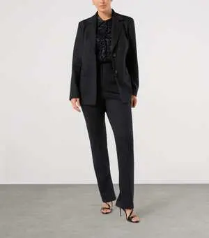 Marina Rinaldi Silk Pinstripe Shirt