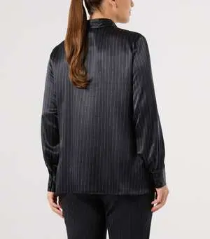 Marina Rinaldi Silk Pinstripe Shirt