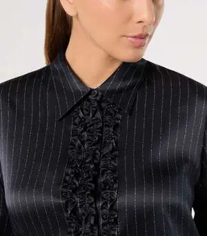 Marina Rinaldi Silk Pinstripe Shirt