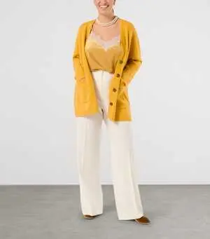 Marina Rinaldi Virgin Wool Wide-leg Trousers