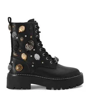 Kurt Geiger Leather Woolwich Eagle Boots