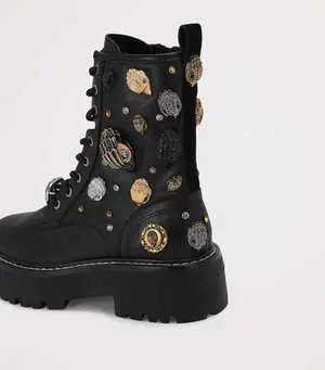 Kurt Geiger Leather Woolwich Eagle Boots
