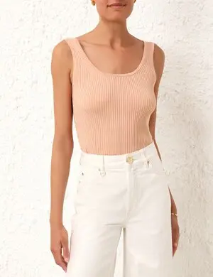 Zimmermann Ribbed Knit Tank Top