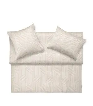 SCHLOSSBERG Geometric Ennio Super King Oxford Pillowcase - Beige