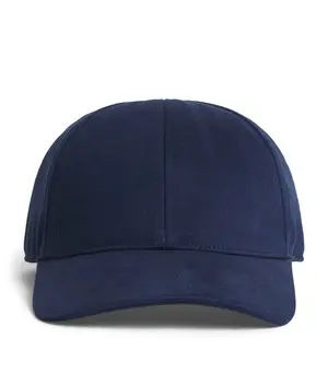 Eleventy Cotton-cashmere Baseball Cap - Blue