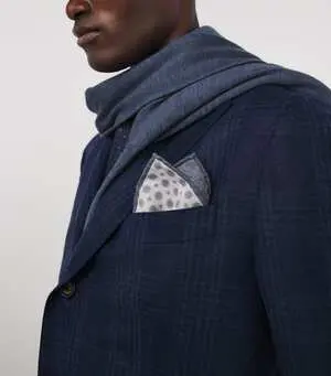 Eleventy Cotton-wool Pocket Square