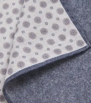 Eleventy Cotton-wool Pocket Square