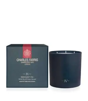 CHARLES FARRIS Redolent Fig Scented Candle - Navy