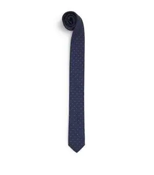 Eleventy Silk Geometric Tie - Blue