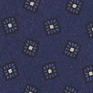 Eleventy Silk Geometric Tie - Blue