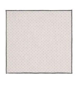 Eleventy Cotton-wool Geometric Pocket Square - Brown