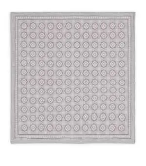 Eleventy Cotton-wool Geometric Pocket Square - Grey