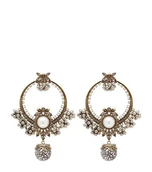 Alexander McQueen Faux Pearl Heirloom Drop Earrings