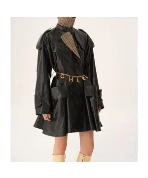 Chloé Double-breasted Short Riding Coat