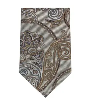 Etro Patchwork Pointed Tip Tie - Light Brown