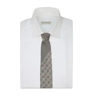 Etro Patchwork Pointed Tip Tie - Light Brown