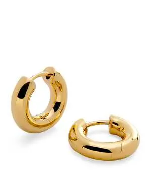Monica Vinader Vermeil Huggie Hoop Earrings - Gold