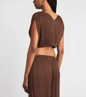 MORE NOIR Silk Chiffon Izzi Crop Top