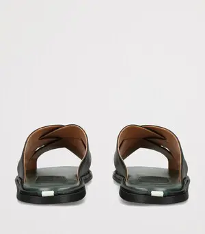 BROTINI Leather Cross-strap Sandals