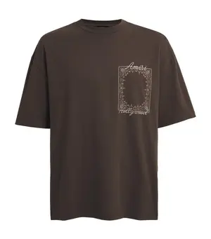 Amiri Cotton Quad Bandana T-shirt - Brown