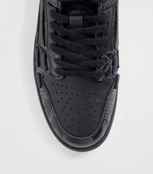Amiri Leather Python-print Skel Top Low Sneakers