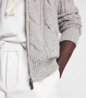 Eleventy Wool-blend Zip-up Cardigan