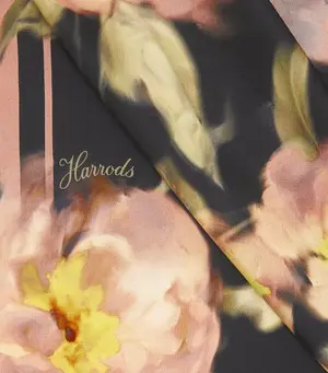 Harrods Silk Midnight Rose Scarf