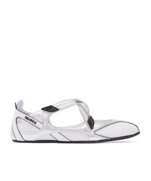 Attico The Floor 01 Ballerina Flats - Silver