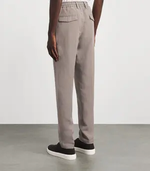 Eleventy Drawstring Pleated Straight Trousers