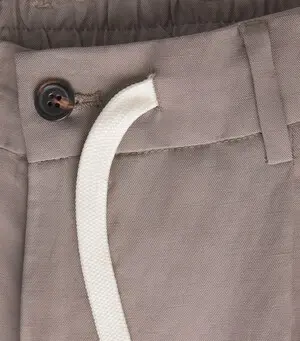 Eleventy Drawstring Pleated Straight Trousers