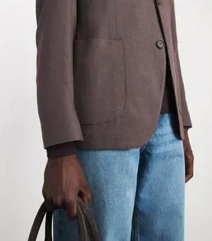 Eleventy Silk-cashmere Unstructured Blazer