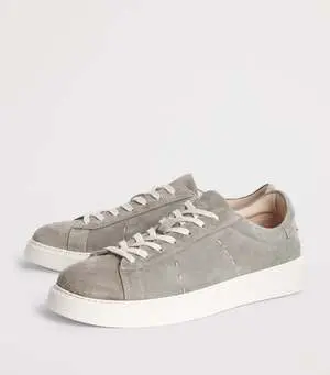 Eleventy Suede Embroidered Sneakers