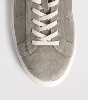 Eleventy Suede Embroidered Sneakers