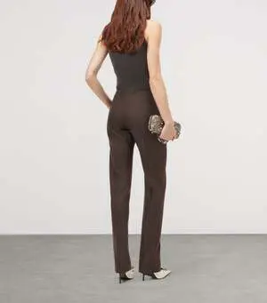 Alexander McQueen Wool Pinstripe Slim Trousers
