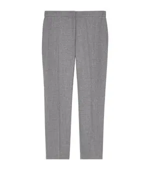 Alexander McQueen Wool Cropped Cigarette Trousers