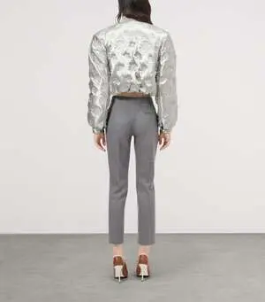 Alexander McQueen Wool Cropped Cigarette Trousers
