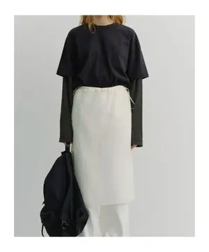 DUNST Drawstring Midi Skirt